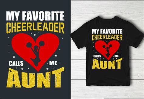 My Favorite Cheerleader Calls Me Tshirt Graphic By Bipulb801 · Creative