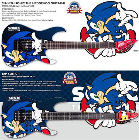 The Ultimate Review Guide Esps Sonic The Hedgehog Themed Guitars