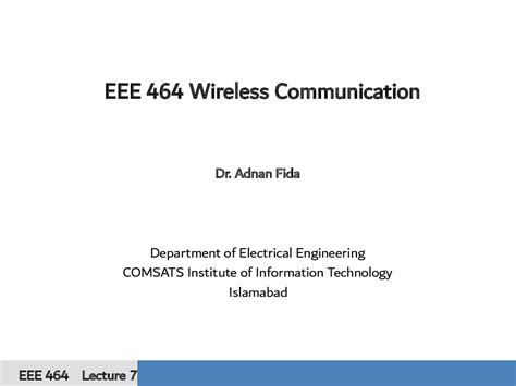 Wireless Communication Systems Docsity