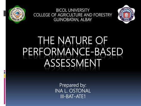 Performance Based Assessment Ppt