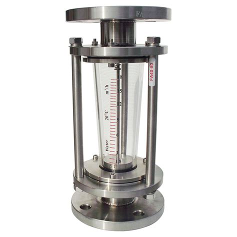 Sus304 Dn50 Flange Connction Glass Tube Oxygen Flow Meter Air Rotameter
