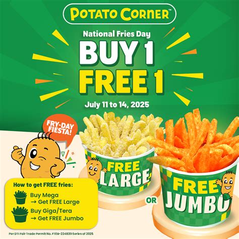 Manila Shopper Potato Corner National Fries Day Buy1 Free1 Promo