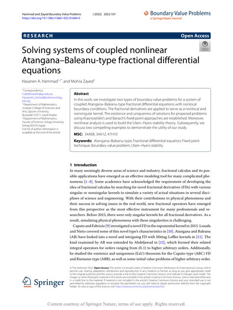 Pdf Solving Systems Of Coupled Nonlinear Atangana Baleanu Type