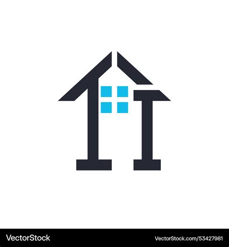 Initials Ti House Logo Design Creative Letter Ti Vector Image