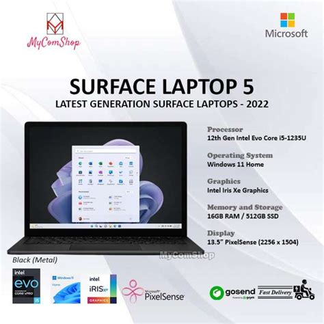 Jual Microsoft Surface Laptop 5 Intel Evo I5 1235u 16gb Ram 512gb Ssd 13 5 Di Seller Mycomshop