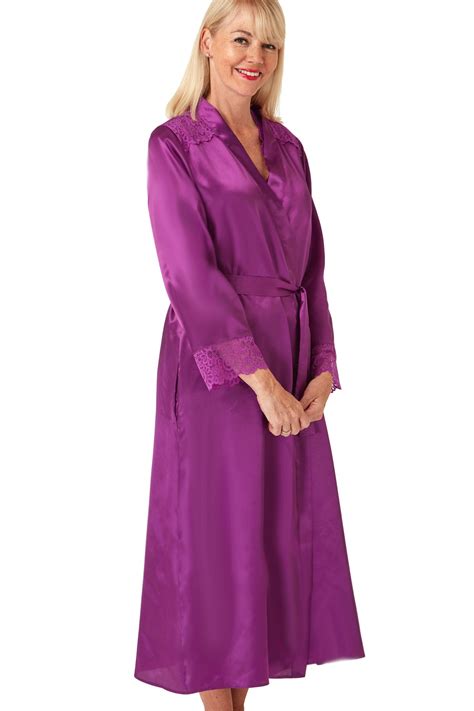 Katya Lace And Plain Satin Robe Marlon