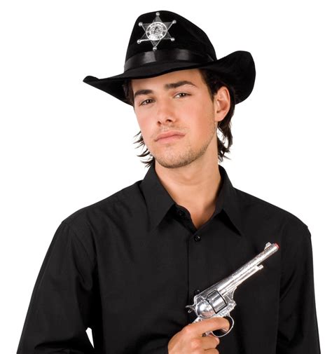 Black Sheriff Hat For Adults Hats And Fancy Dress Costumes Vegaoo