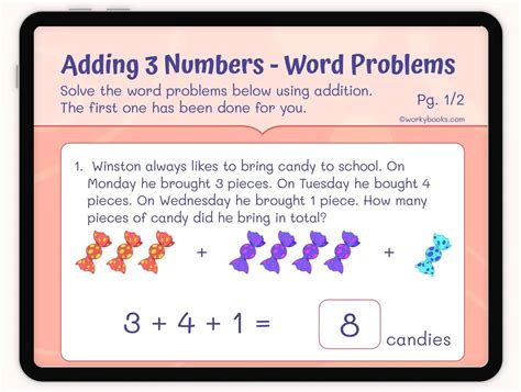 Adding 3 Numbers Word Problems Worksheet 1oaa21oaa1 Worksheets Library