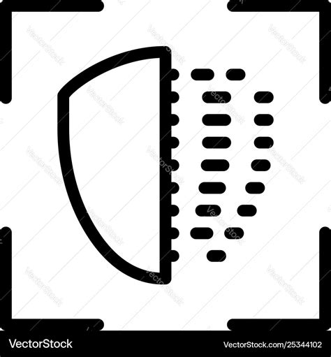 Biometric Face Recognition Icon Outline Style Vector Image