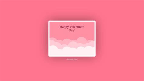 Pure Css Valentines Day Card