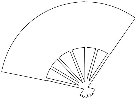 Shape Of Hand Fan Free Printable Papercraft Templates