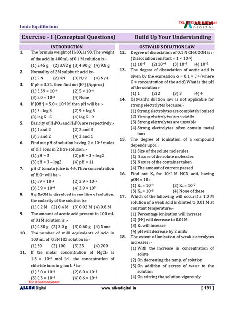 Ionic Equilibrium Pdf Ph Hydroxide