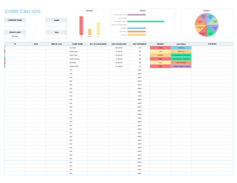 Free Patient Call Log Template For Excel Wordlayouts