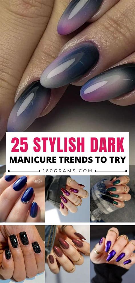 25 Dark Nail Ideas To Rock The Night Unleash Your Gothic Glam Dark