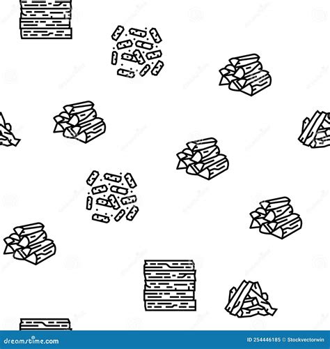 Wood Timber Tree Wooden Material Vector Seamless Pattern Stock Vector Illustration Of
