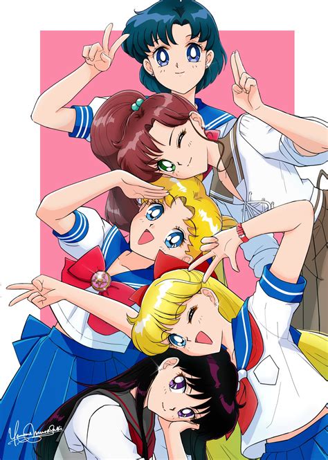 Tsukino Usagi Mizuno Ami Aino Minako Hino Rei And Kino Makoto