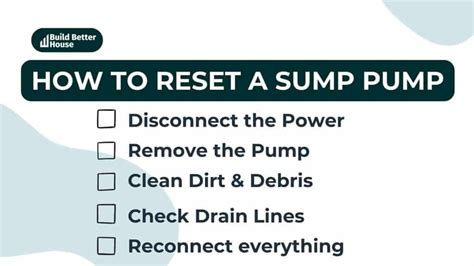How To Reset A Sump Pump A Simple Guide For Homeowners Build Better House