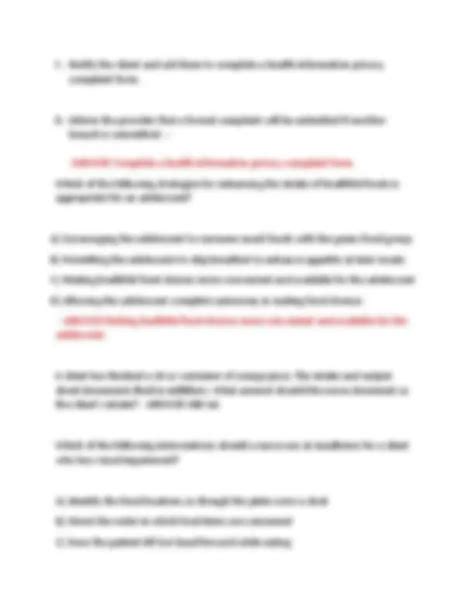 Ati Skills Module 31 Hipaa Exam Accurate Tested Versions Of The Exam