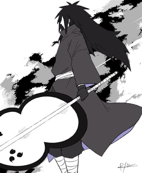 Xx Ryuu Uchiha Madara Naruto Series 1boy Black Hair Black Robe