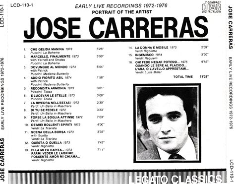 Afina Tus Oidos Carreras José Tenor 1972 1976