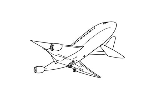 747 Airplane Coloring Pages 2025