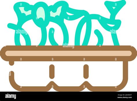 Broccoli Seedlings Color Icon Vector Illustration Stock Vector Image And Art Alamy