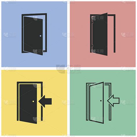 门的图标集。