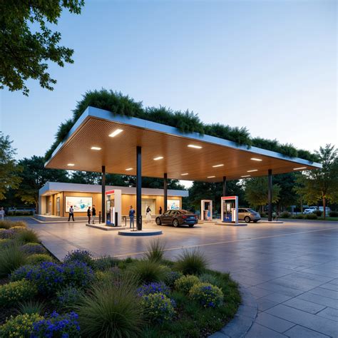 Gas Station Green Architecture Design Ideas