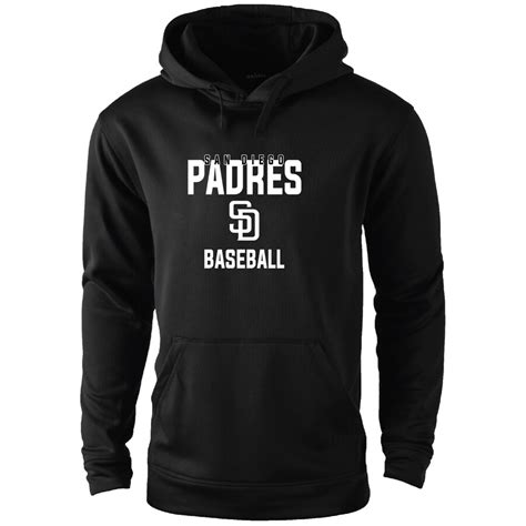 Mens San Diego Padres Dunbrooke Black Champion Pullover Hoodie