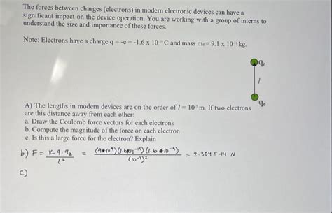Solved The Forces Between Charges Electrons In Modern