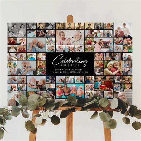 Celebration Of Life Memorial 88 Photo Collage Celebration Of Life