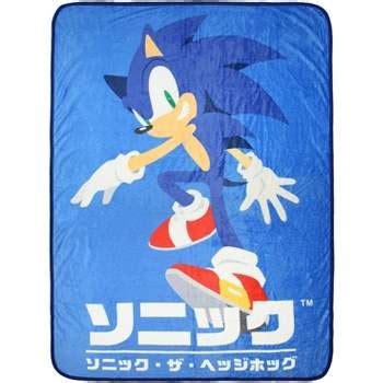 Just Funky Sonic The Hedgehog Lets Roll 45 X 60 Inch Fleece Throw