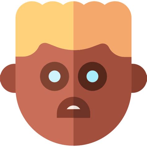 Ícone De Assustado Basic Straight Flat