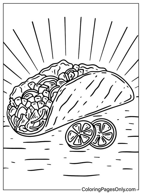 30 Taco Coloring Pages Free Printable Pdf And Online Coloring