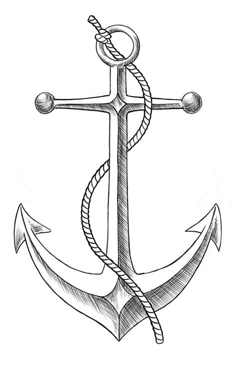 How To Draw An Anchor Step By Step The Drawing Journey