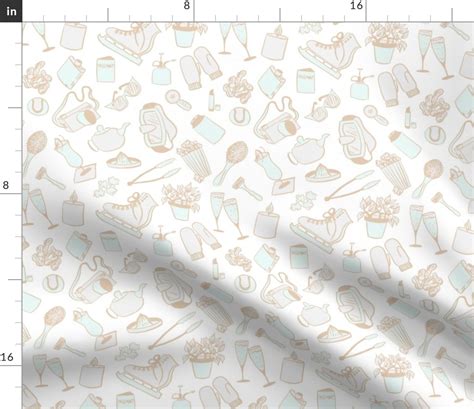 Small Talk Latte Fabric Spoonflower