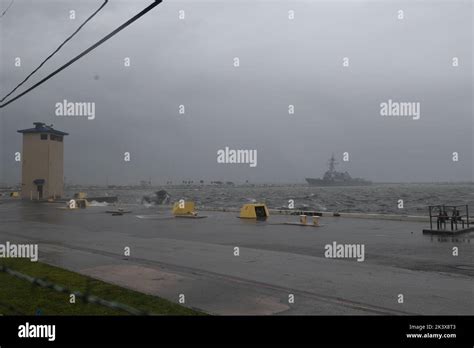 Mayport Fla Sept 28 2022 Uss Jason Dunham Ddg 109 Remains In Heavy Weather Mooring In