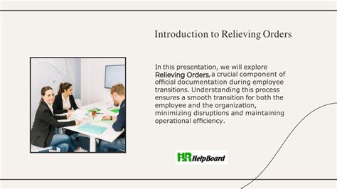 Ppt Relieving Order Template Powerpoint Presentation Free Download
