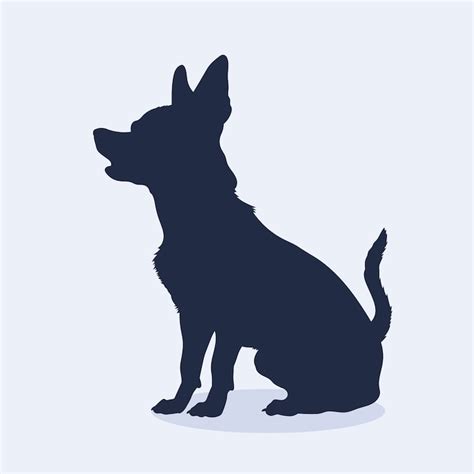 Premium Vector Flat Design Chihuahua Silhouette Illustration