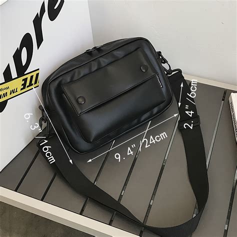 Mens Solid Crossbody Bag With Zipper Craze