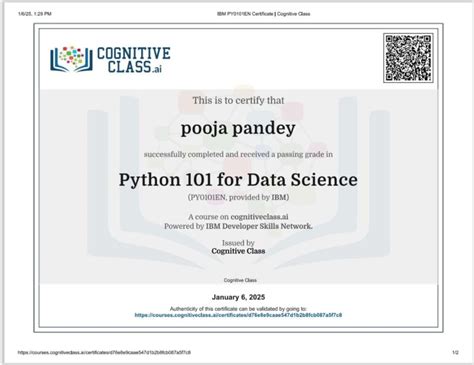 Pythonfordatascience Datascience Cognitiveclassai Careergrowth Pooja Pandey