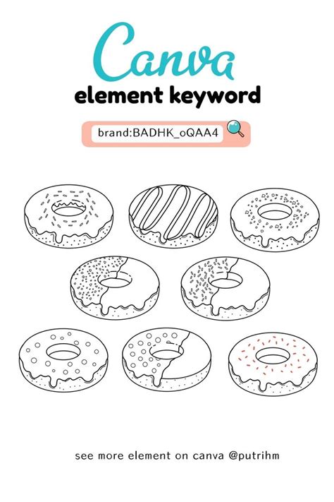 Donut Line Art Discover The Perfect Canva Element