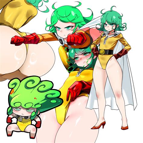 Tngkbmarlon Saitama One Punch Man Tatsumaki One Punch Man Red Footwear Highres 1girl