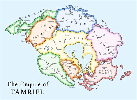 I Made A Map Of Tamriel Based On That Projection Of What Earth Will Look Like In 250 Million