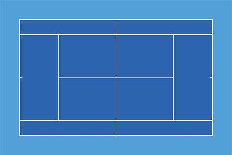 Blue Tennis Court Tactics Board