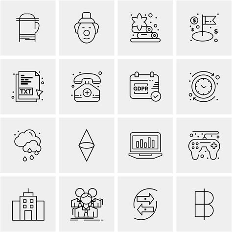 Eight 8th 8 Bold And Thin Black Line Icon Set 13493239 Vector Art At