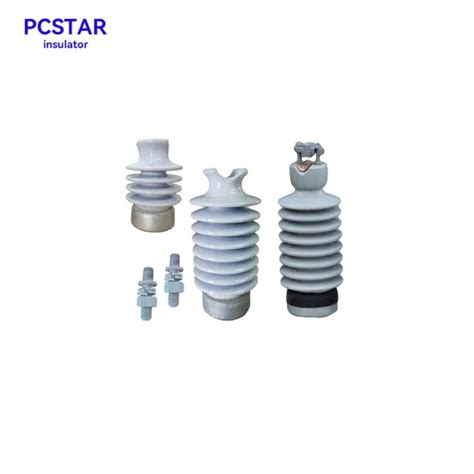 Hv Ceramic Line Post Insulators 25kv Ansi 57 11 Porcelain Line Post