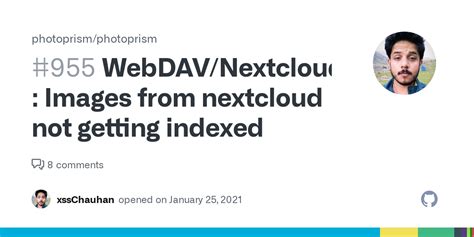 Webdavnextcloud Images From Nextcloud Not Getting Indexed · Issue