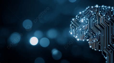 Artificial Intelligence Cybernetic Circuit Brain Inside Background Ai