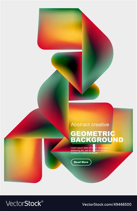 Square And Triangle Design With Fluid Gradients Vector Image